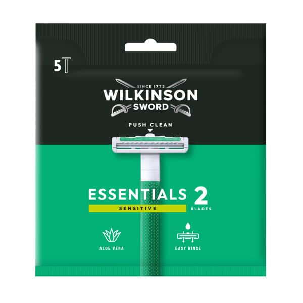 Wilkinson Sword Extra 2 Sensitive Disposable Mens's Razor 5's ...