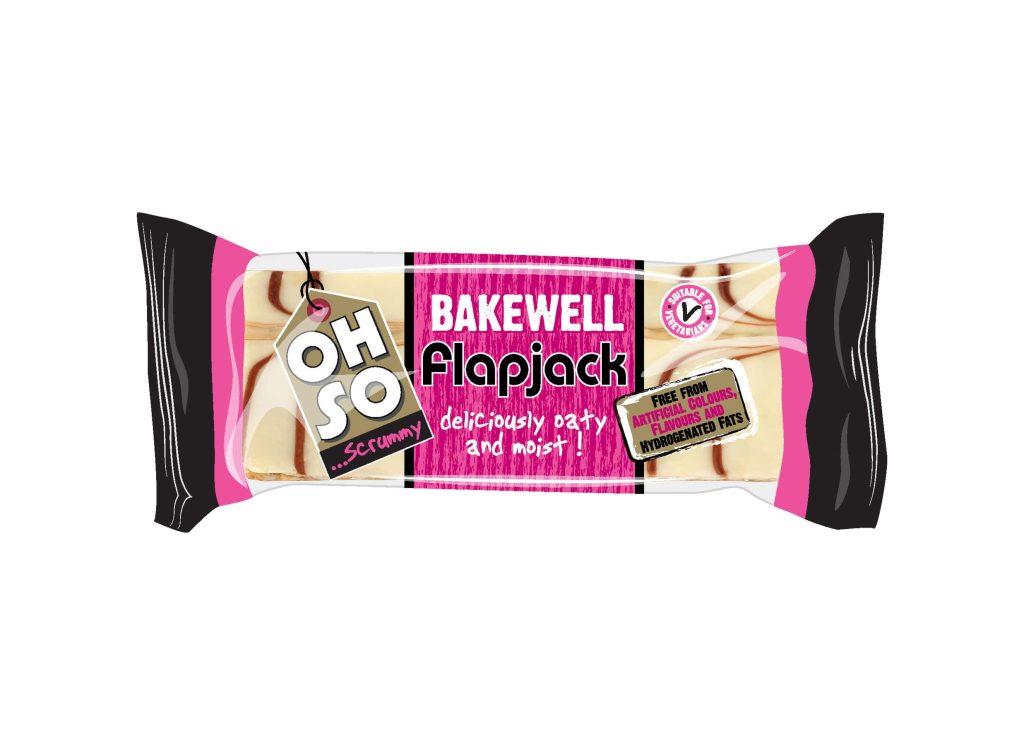 Oh So Scrummy Bakewell Topped Flapjack 110g - Harrisons Direct